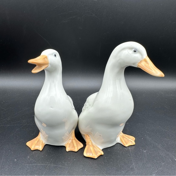 Accents | Vintage Pair Of Otagiri Ceramic Ducks White Peking Duck Goose ...